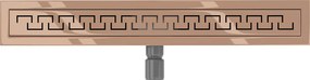 Mexen Flat, lineární podlahový žlab 70 cm, M15, růžové zlato, 1624070-15