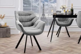 Designová retro jídelní židle Miramar Style šedá samet