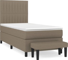 Box spring postel s matrací taupe 90x200 cm textil 3136729