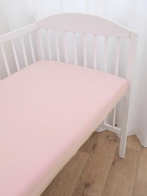 MK Lůžkoviny Jersey prostěradlo do postýlky s elastanem Deluxe 60 × 120 cm - starorůžová