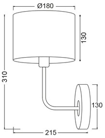 ACA DECOR Nástěnné svítidlo YASMINE max. 60W/E27/230V/IP20, černé