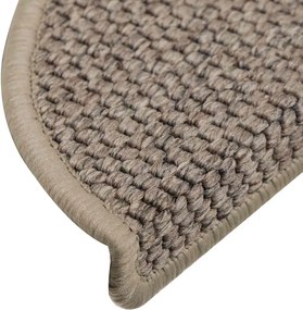 Samolepicí rohože na schody Sisal-Look 30 ks tmavě béžová 3365866