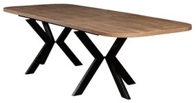 Jídelní stůl LOLI - dub artisan/černá
