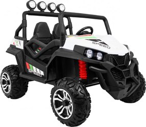 Ramiz Terénní bugina Strong pro děti bílá + pohon 4x4 + dálkové ovládání + nosič zavazadel + rádio MP3 + LED