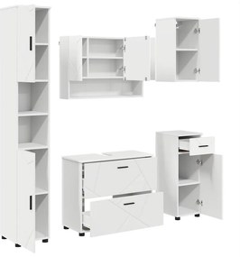 Sada koupelnového nábytku 5 ks Bílá 35 x 30 x 192 cm 3393073