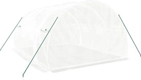 Skleník s ocelovým rámem bílý 12 m² 4x3x2 m 3188050