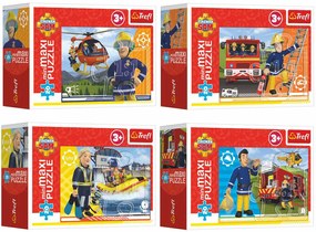 TREFL PUZZLE MiniMaxi Hrdinský Požárník Sam 22x16cm 20 dílků 4 druhy tr56030
