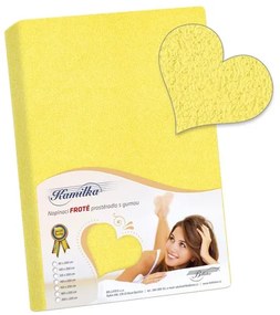 Bellatex Prostěradlo froté žlutá rozměr 200x200 cm