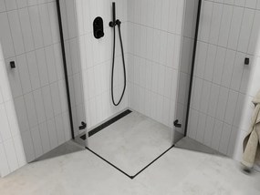 Mexen Roma Duo sprchový kout 100 x 100 cm, 6mm sklo, čiré sklo/černý profil, 854-090-090-70-00-02