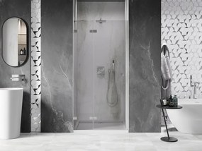 Mexen, Mexen Lunar výklopné sprchové dveře, levé 80 cm, transparentní, broušený nikl - 834-080-000-97-00-L