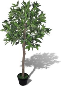 vidaXL Umělý vavřínový strom v květináči 120 cm [241368] Barva: Zelená