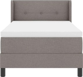 Postel s boxspringem s čelo Taupe 200 x 100 cm textil 3341094