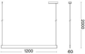 Ideal Lux - LED Lustr na lanku DESK LED/36W/230V 120 cm CRI 90 bílá
