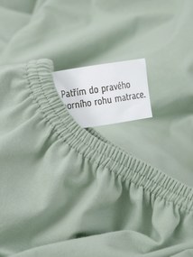 MK Lůžkoviny Jersey prostěradlo s elastanem Deluxe 90 × 200 cm – šalvějová