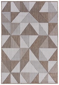 Kusový koberec sisalový TOLEDO 71035/50511 Trojúhelníky béžový Rozměr: 140x200 cm