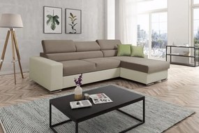 SOB FURNITURE Rohová sedací souprava LOTUS - Krémová / Béžová