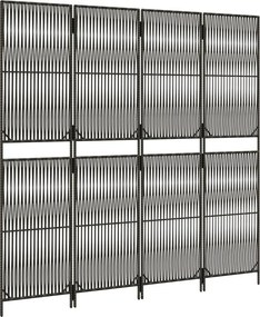 vidaXL Dělicí stěna 4 panely polyratan [365377] Barva: Černá