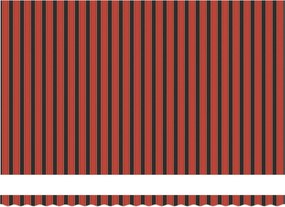 Stahovací markýza Červená a černá 500 × 300 cm Plátno a hliník 3331233