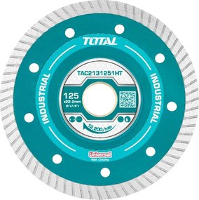 Diamantový řezný kotouč ultratenký univerzální 125 × 22,2 × 0,8 mm TOTAL TAC2131251HT