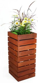 Dřevěný květináč KOSTKA-H - GEO POTS 39x39x85 cm