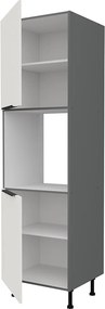 ARIA aw | vysoká skříňka 60 DP-215 2F na vestavnou troubu | 60 cm | ANTI FINGERPRINT povrch | antracit/bílá