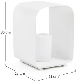 BIZZOTTO Zahradní LED lampa RIDLEY bílá 35 cm