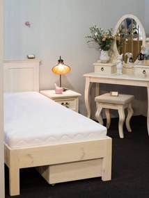 ARTEN Rustikální manželská postel POPRAD ACC01 - bílý vosk VELIKOST: 180x200 cm