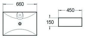 Mexen GAJA umyvadlo, 66x45 cm, bílá, 21726600
