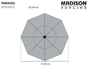 Madison Slunečník Mykanos 250 cm zelený - Default Title