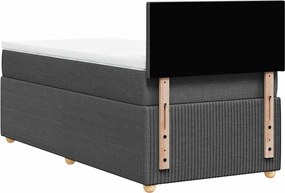 Box spring postel s matrací tmavě šedá 100 x 200 cm textil 3287361