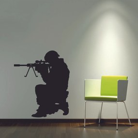 Samolepka na zeď - Sniper (60x50 cm) - PopyDesign