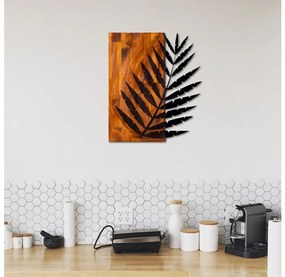 Asir | Nástěnná dekorace 58x50 cm list dřevo/kov | AS1494