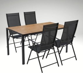 Vikio Zahradní set 140x80 pro 4 osoby skládací židle V134-P2 přírodní