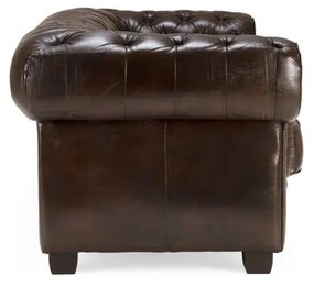 Massive home | Luxusní sedací souprava Chesterfield z pravé kůže - hnědá