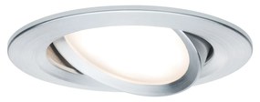 Paulmann 93487 LED Coin Nova round, set kulatých bodovek v úpravě kartáčovaný hliník, 3x6,5W LED 2700K tříkrokové stmívání, prům.8,4cm