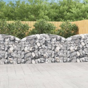 Klenutý gabionový koš 200 x 30 x 100/120 cm pozinkované železo 153465