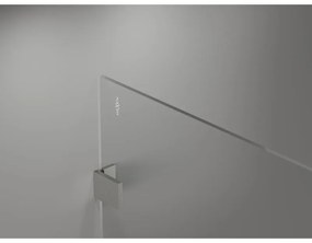 Mexen Lunar sprchová stěna levá 130 x 200 cm, 8mm čiré sklo, broušená ocel, 830-130-000-97-00-L