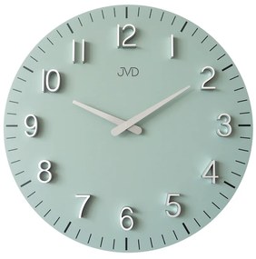JVD Designové nástěnné minimalistické zelené hodiny JVD HC404.2