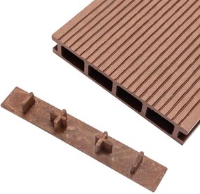 Koncové krytky 10 ks hnědé plast 149002