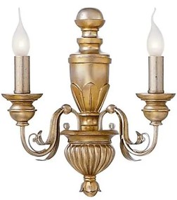 Ideal Lux - Nástěnná lampa FIRENZE 2xE14/40W/230V zlatá