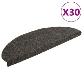 Schodové rohože samolepicí 30 ks 65 x 21 x 4 cm antracitové, půlkulaté, velké 3365663