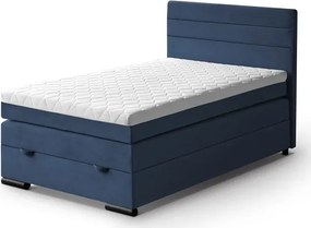 Kontinentální boxspring postel LORA 200x120, modrá (mono 242)