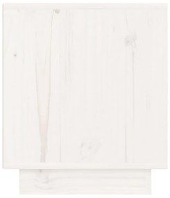 Noční stolek bílý 40 x 34 x 40 cm masivní borové dřevo - Default Title