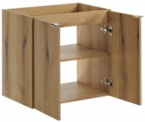 COMAD Závěsná skříňka s umyvadlem - NOVA 82-60-2D oak, šířka 60 cm, dub evoke