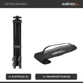 Malířský stojan Walimex pro – 60-180 cm, 140 cm, černá (1021453)