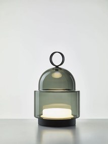 Venkovní designová lampa Brokis Dome Nomad Small PC1265 Povrch Montury: kov - černý matovaný komaxit se strukturou (CCS2673), Barva skla: triplex opál (CGC39)