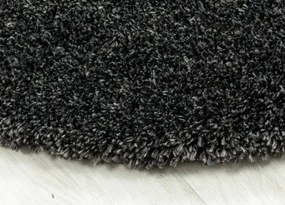 Koberce Breno Kusový koberec FLUFFY kruh 3500 Grey, Šedá, 120 x 120 cm