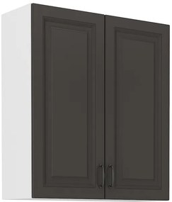 Kuchyňská skříňka Stilo 80 G-90 2F korpus bílá, dvířka šedá