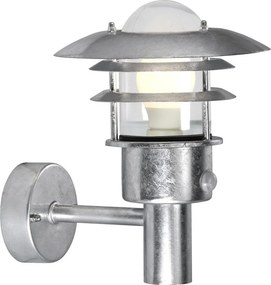 NOR 71432031 Venkovní nástěnné svítidlo Lønstrup 22 Sensor 1x60W E27 galvanizovaná čirá - NORDLUX