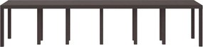 Zahradní stůl Hnědá 350 x 100 x 74 cm polyratan 3378525